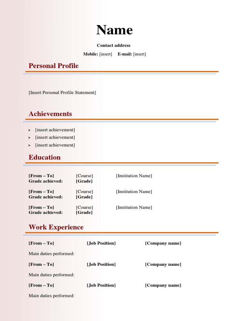 Modern CV Template | PDF