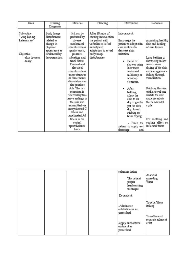 NCP Body Image | PDF | Clinical Medicine | Medical Specialties