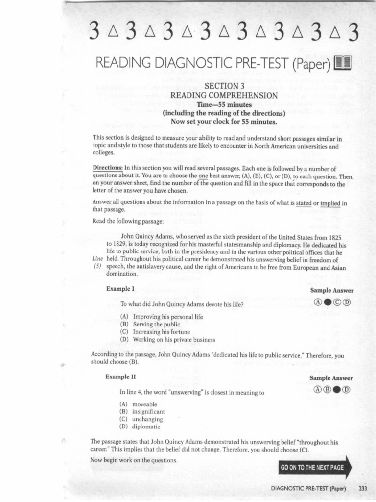 Reading Diagnostic Pre Test Paper Pdf Astronomy Outer Space