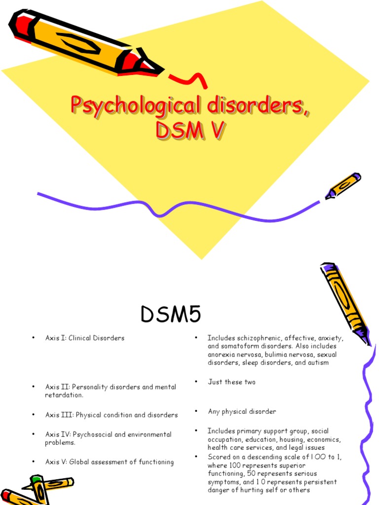 Psychological Disorders, DSM V | PDF | Schizophrenia | Major Depressive ...