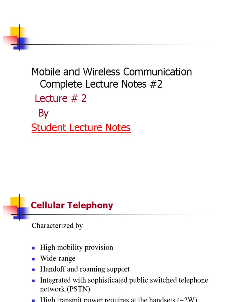 Mobile and Wireless Communication Complete Lecture Notes #2 | Download ...