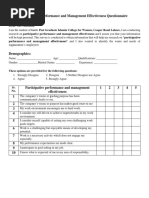 Survey Questionnaire - Job Performance | PDF | Performance Appraisal ...