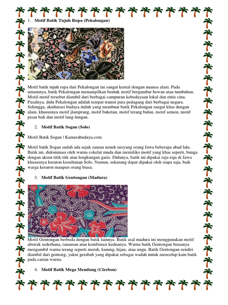Motif Batik Tujuh Rupa | PDF