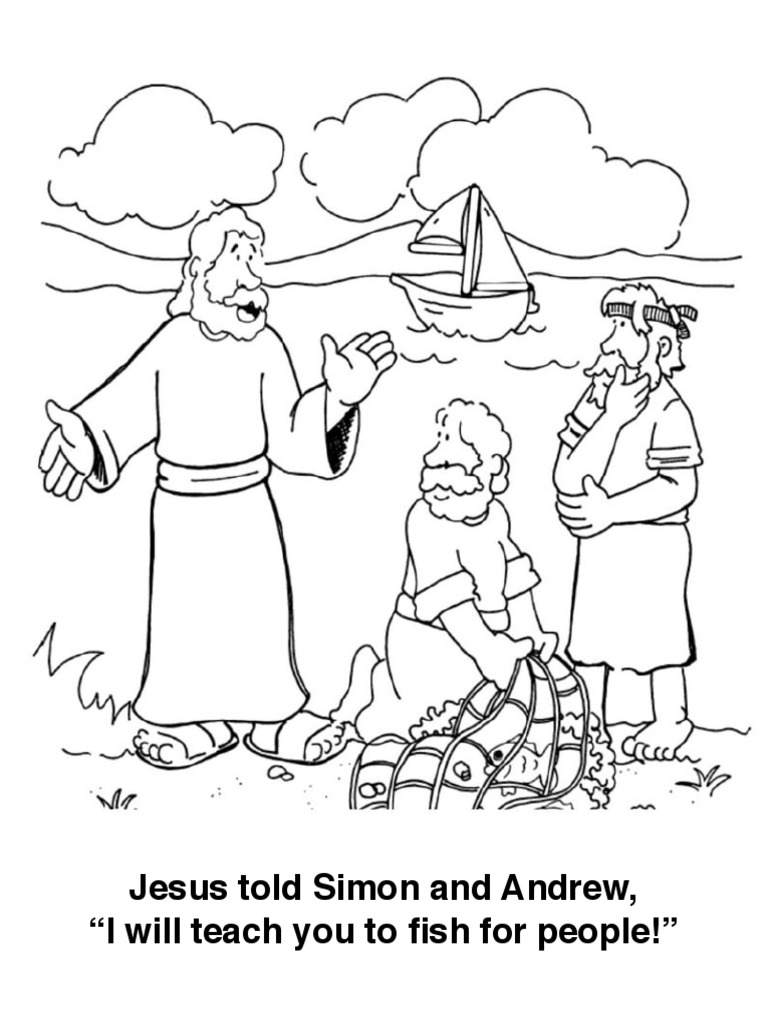 Mark 1.14-20 Coloring Page | PDF