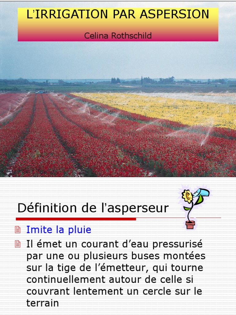 Irrigation par Aspersion : Guide Complet | PDF | Irrigation | Plaie