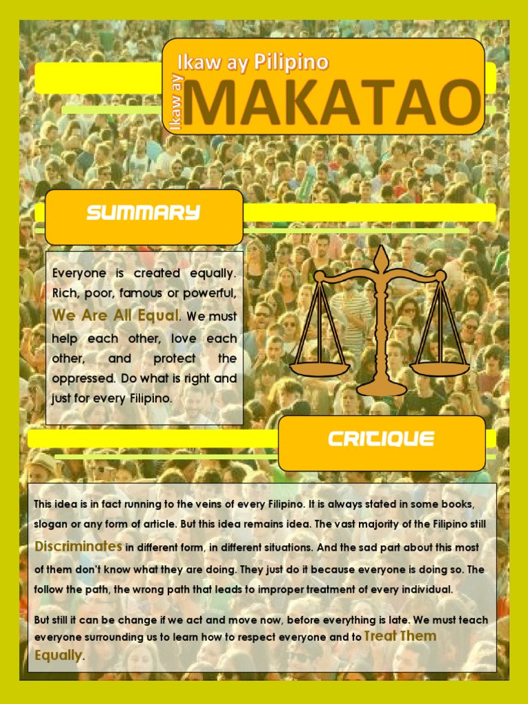 Makatao | PDF | Equality Rights | Critical Theory