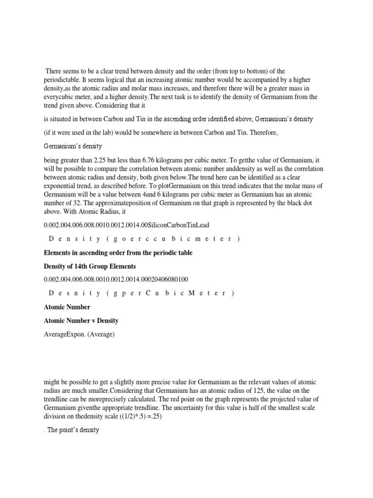 Elements in Ascending Order From The Periodic Table Density of 14th ...