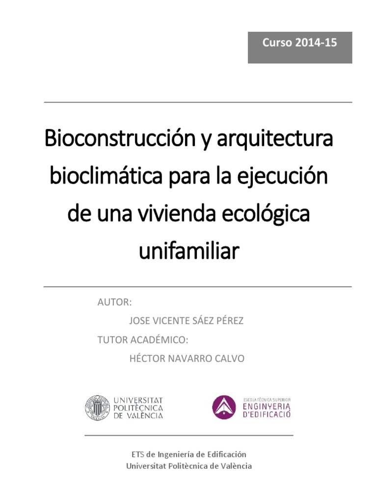 Libro Bioconstrucción y Arquitectura Bioclimática para La Ejecución de ...