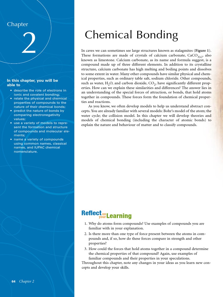 Chemical Bonding: Reflect | PDF | Chemical Compounds | Chemical Bond