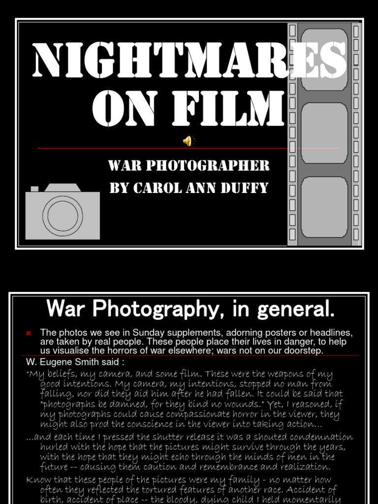 War Photographer | PDF | Poetry | Nightmare