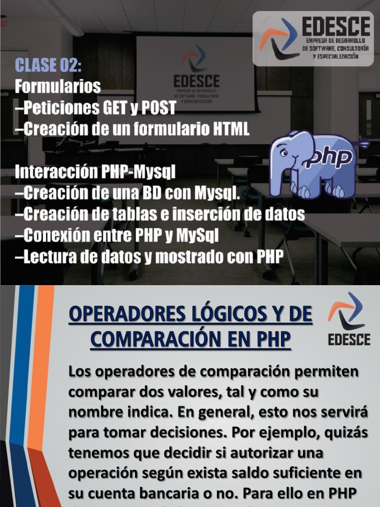 Operadores de comparación y estructuras de control en PHP | PDF ...