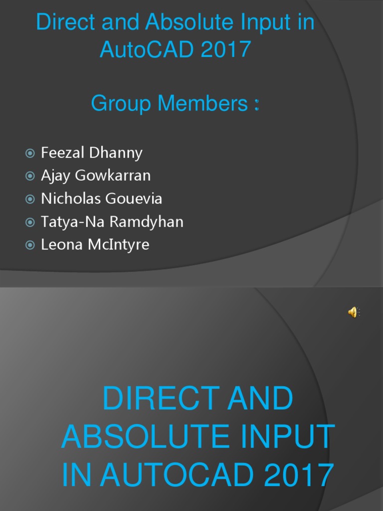 Direct and Absolute Input in AutoCAD 2017 | PDF | Coordinate System ...