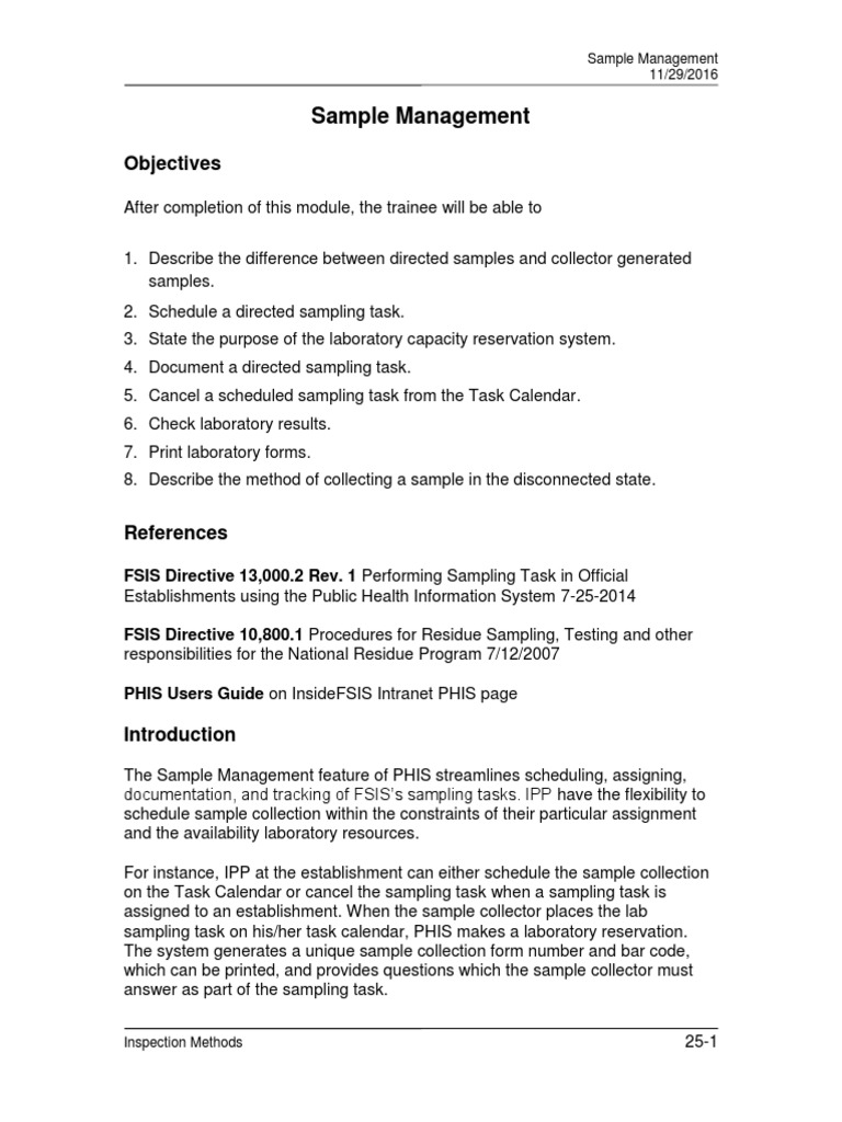Sample Management: Objectives | PDF | Poultry Farming | Sampling ...