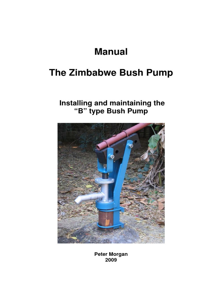 Bush Pump Manual | PDF | Pipe (Fluid Conveyance) | Piston