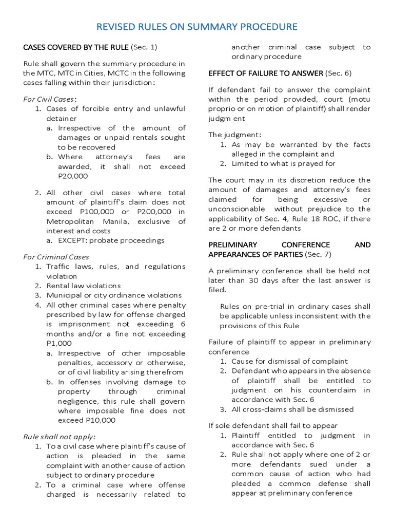 Special Rules - Civpro | PDF | Lawsuit | Pleading