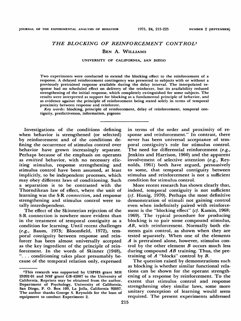 Blocking Reinforcement A.: (September) | PDF | Reinforcement ...