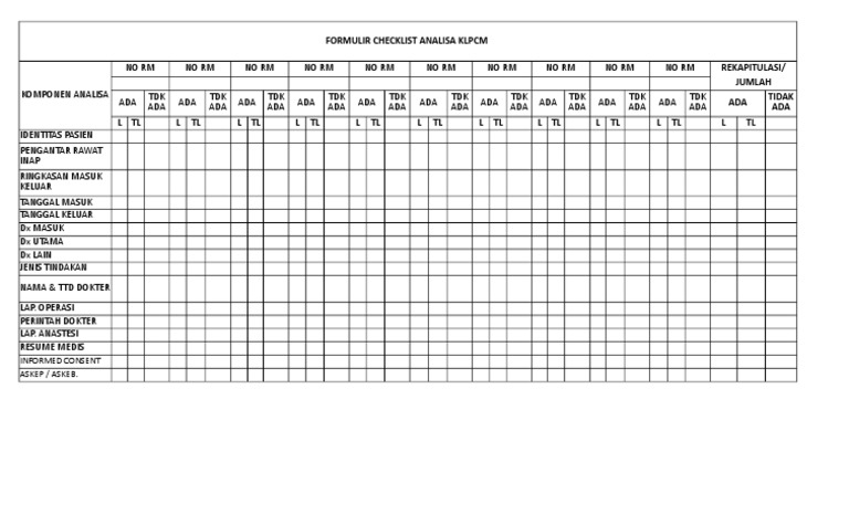 Formulir KLPCM | PDF
