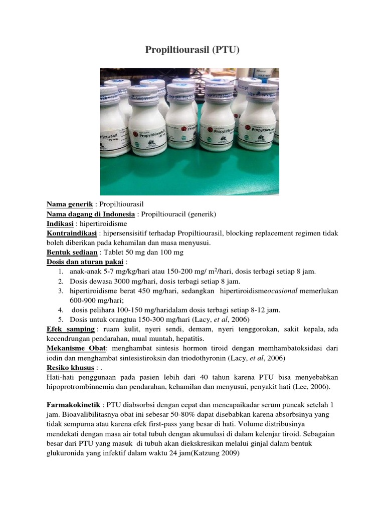 Dosis dan Mekanisme Propiltiourasil | PDF