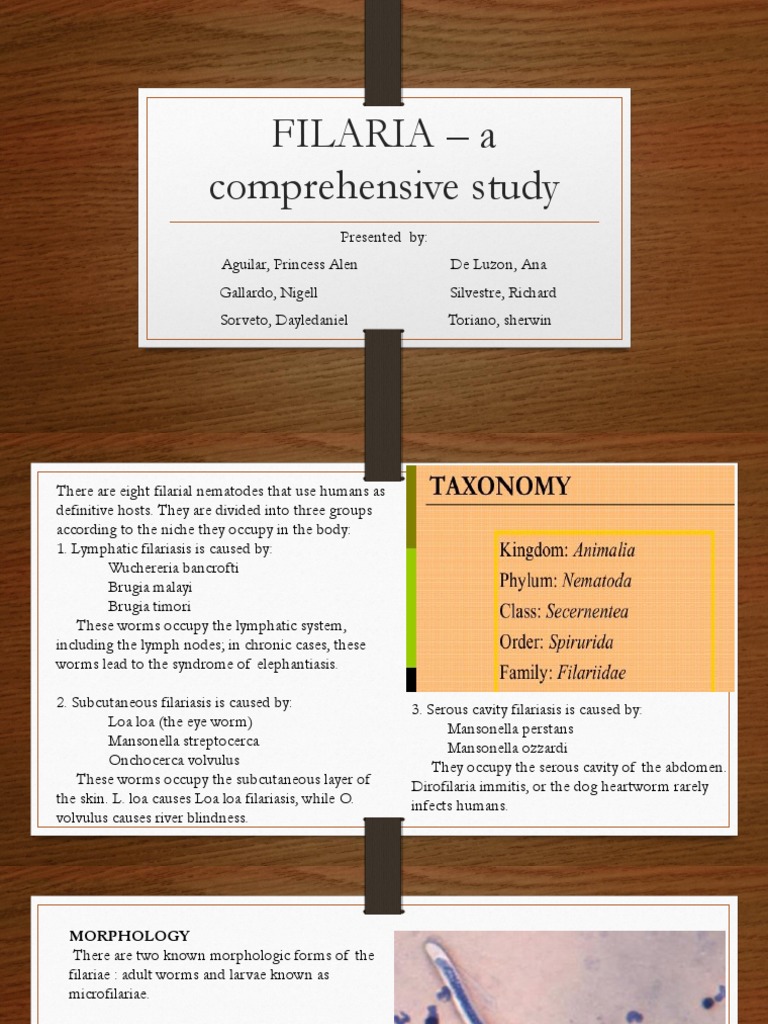 Filaria - A Comprehensive Study | PDF | Medicine | Clinical Medicine