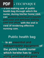 Bag Technique Checklist | Hand Washing | Medical Specialties