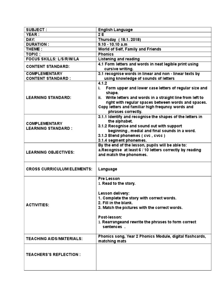 Ey2 - 18.1.18 | PDF | Phonics | Word