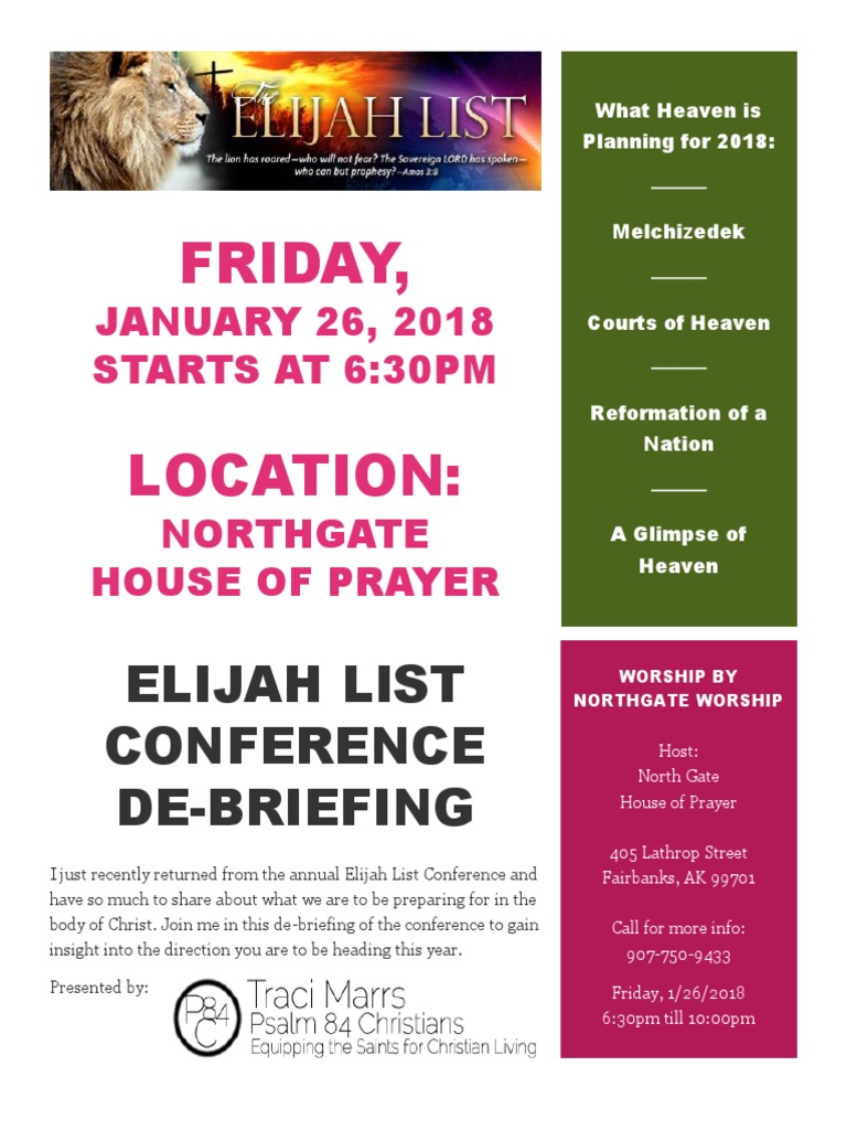Elijah List de Briefing Flyer | PDF