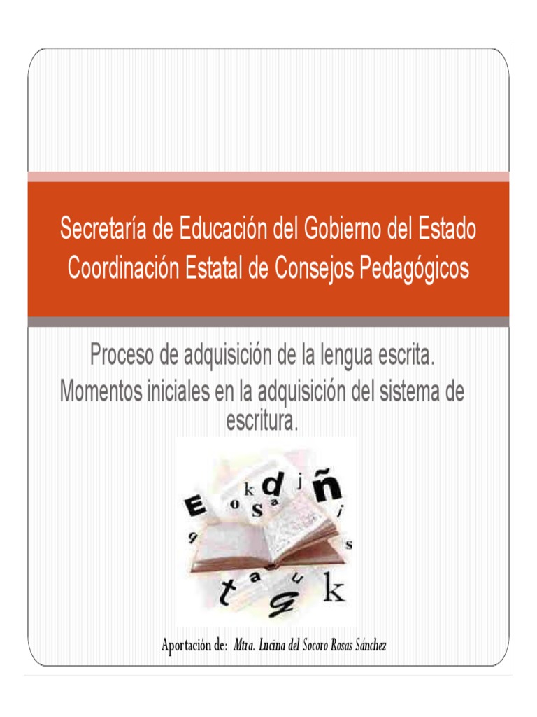 proceso_de_adquisicion_de_la_lengua_escrita.pdf | Escritura | Lectura ...