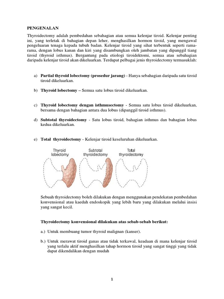 Case Study Total Thyroidectomy + Papillary Thyroid Carcinoma With Metastases | PDF | Sains ...