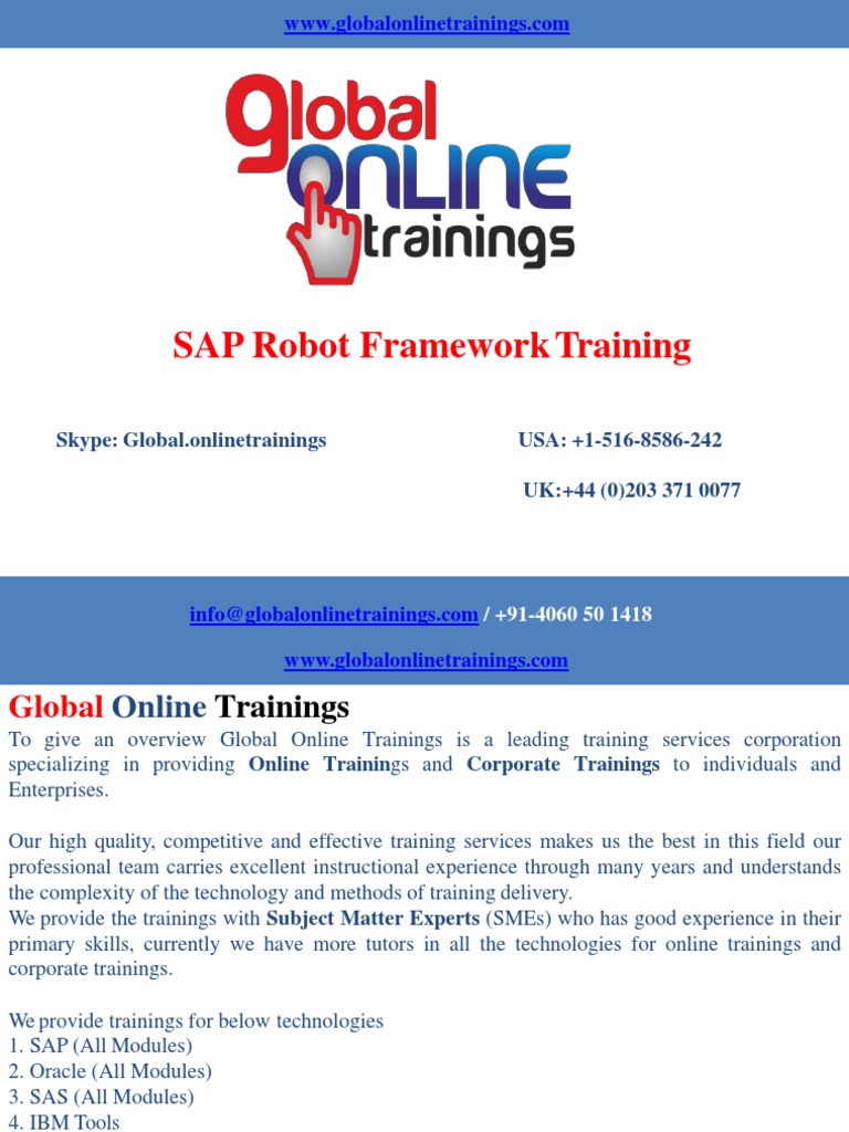 Robot Framework Training - Robot Framework Online Training - GOT | PDF ...