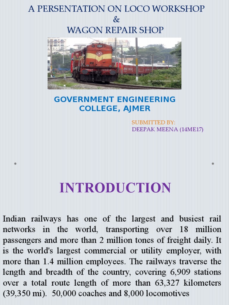 INTERSHIP Wagon Repair Shop, Kota, Rajasthan | PDF | Turbocharger | Wagon