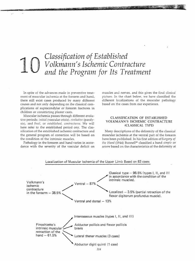 Classification of Established Volkmann's Ischemic Contracture and The ...
