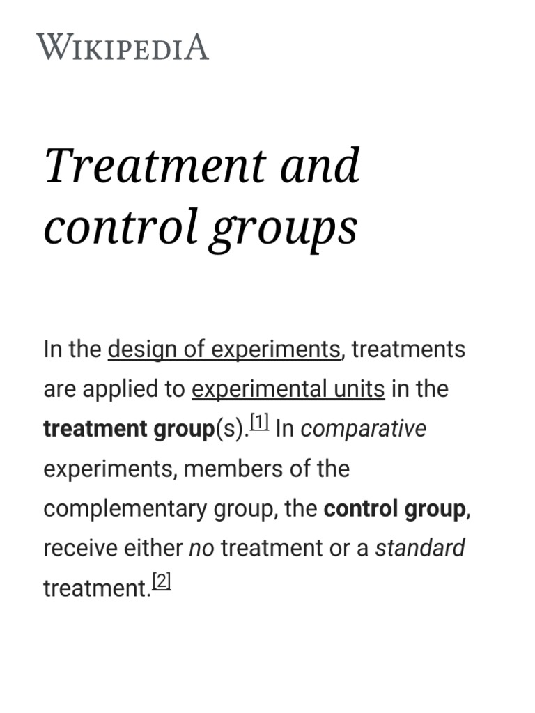 Treatment and control groups | Treatment And Control Groups | Design Of ...