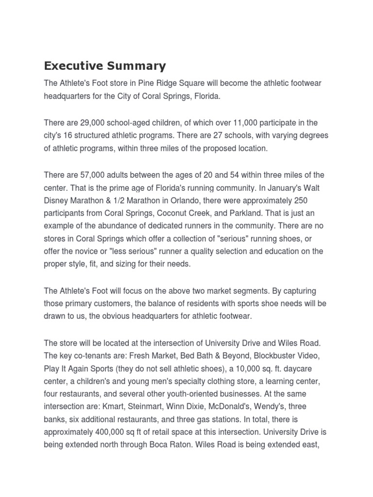 Executive Summary | Business Economics | Retail