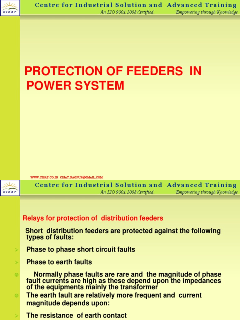 5 Feeder Protection And Relay Coordination Pdf Relay Power Physics