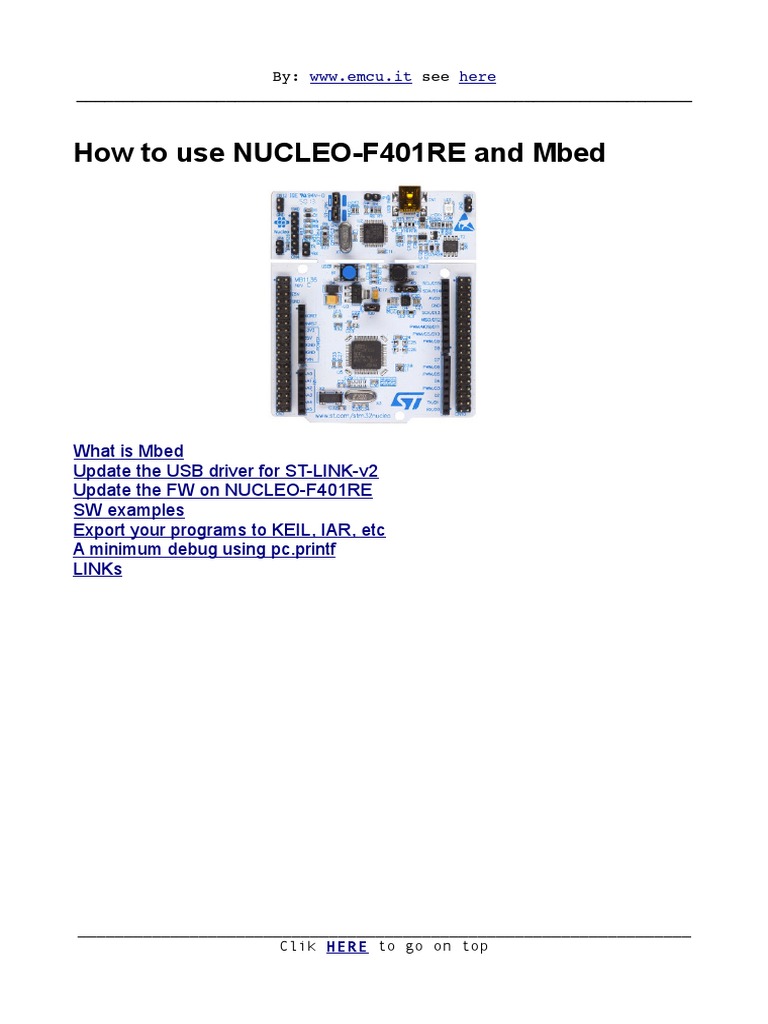 How To Use NUCLEO-F401RE and Mbed | PDF | Computer Architecture | Computing