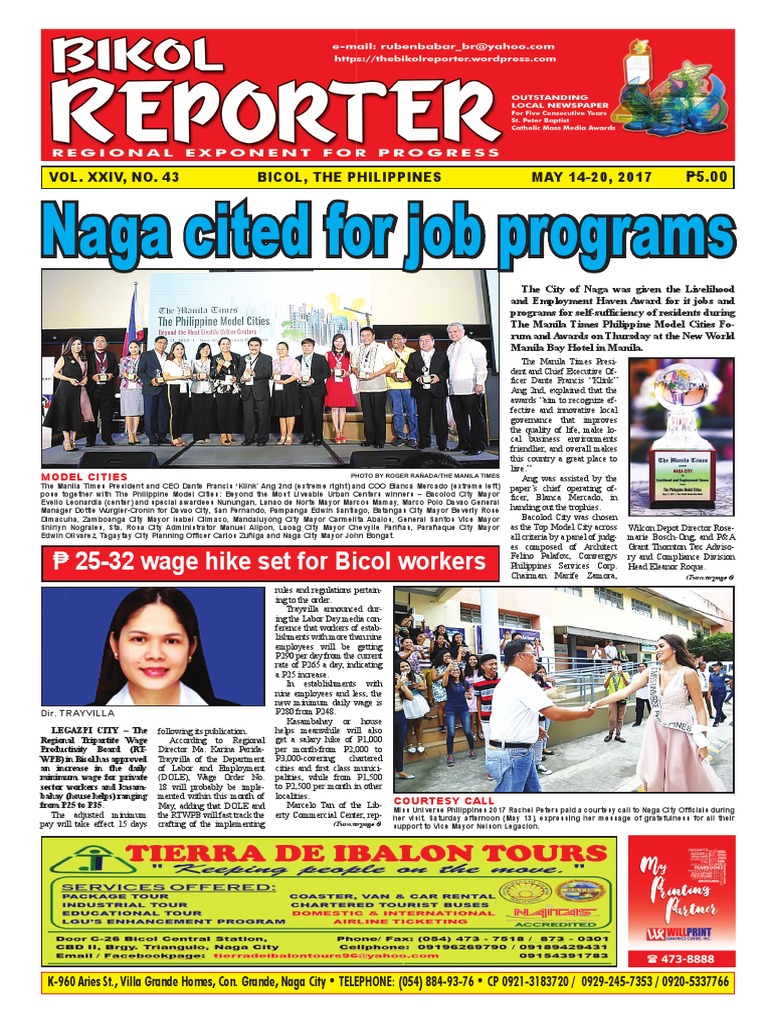 Bikol Reporter May 14 - 20, 2017 Issue | PDF | Business