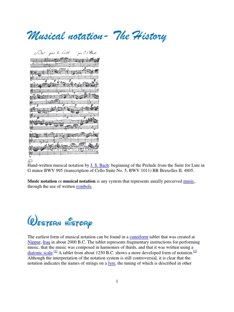 Musical Notation-The History Behind | PDF | Musical Notation | Clef