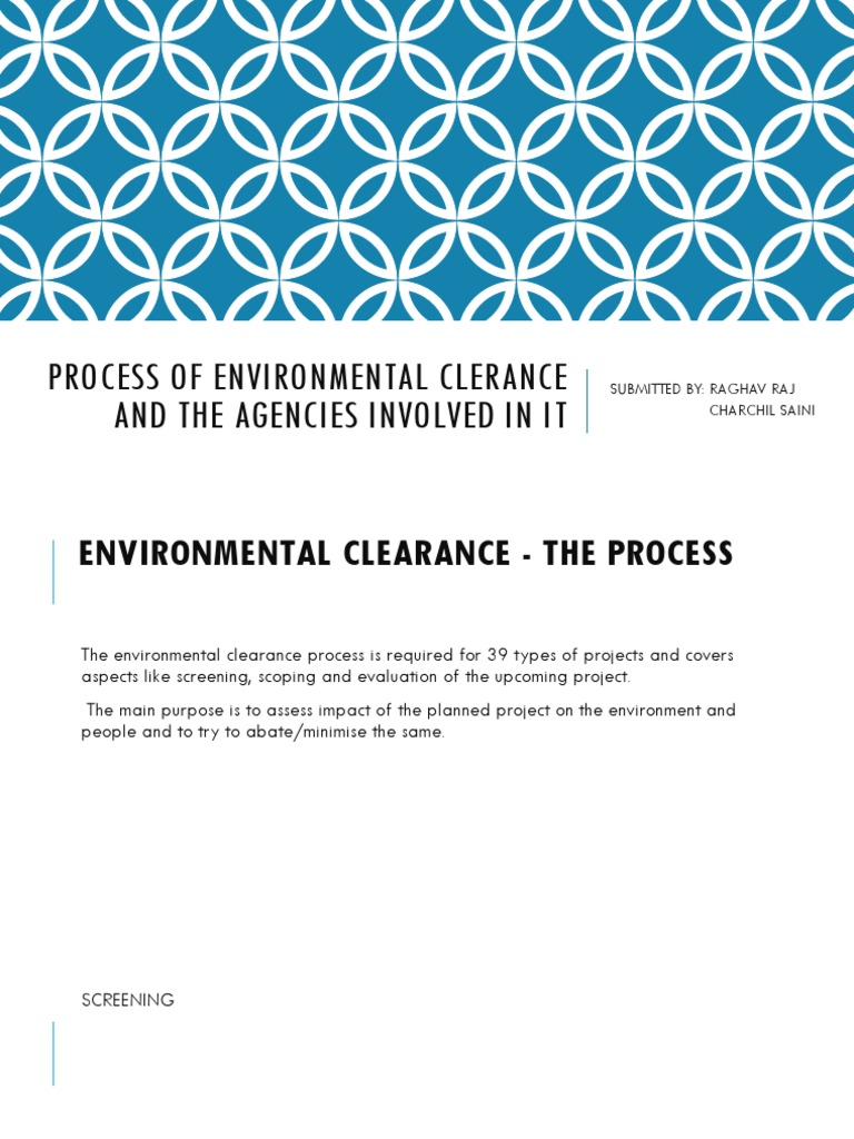 Process of Environmental Clerance and The Involve in | PDF ...