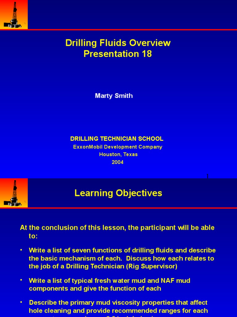 Drilling Fluids Presentation | Rheology | Oil Well