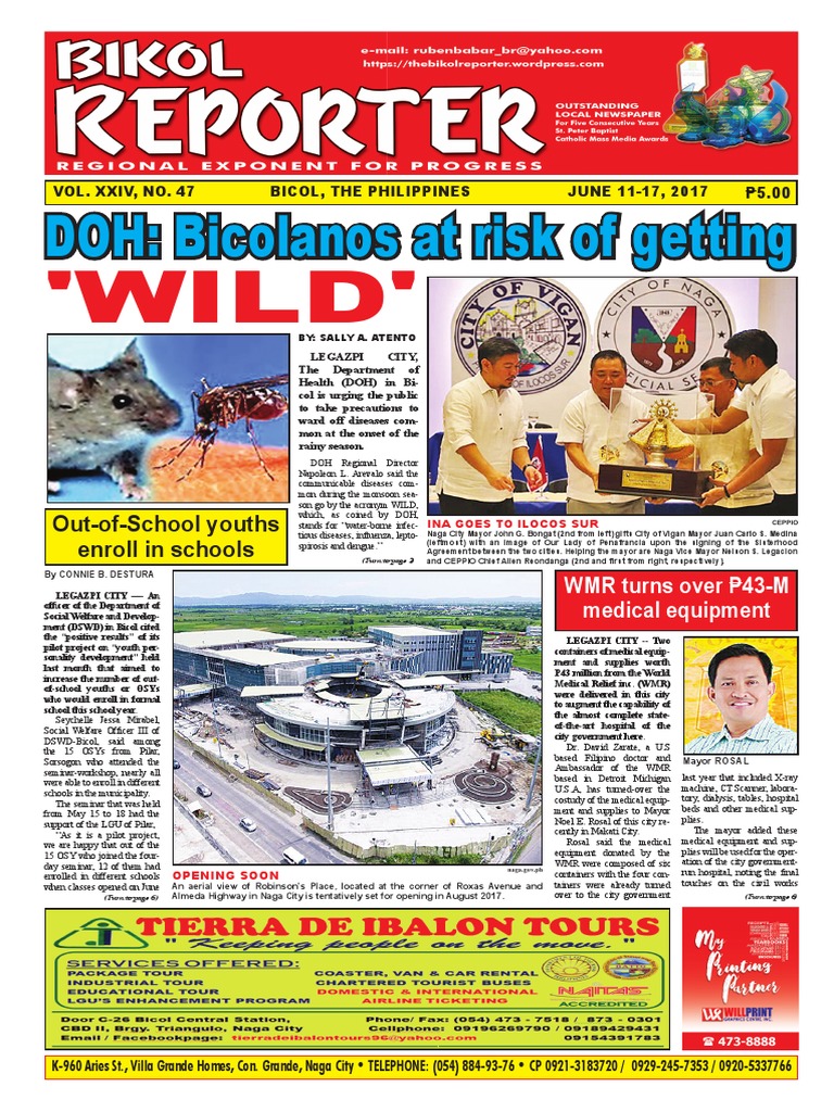 Bikol Reporter June 11 - 17, 2017 Issue | PDF | Rodrigo Duterte | Taxes