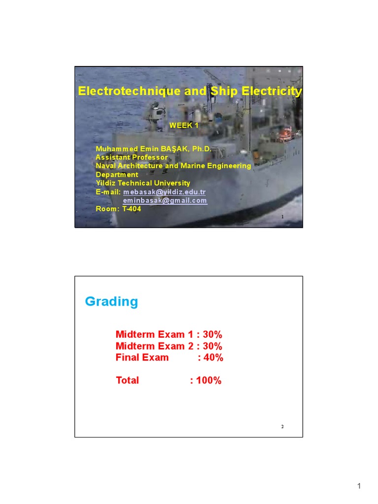 Understanding Shipboard Electrical Systems: An Introduction to ...