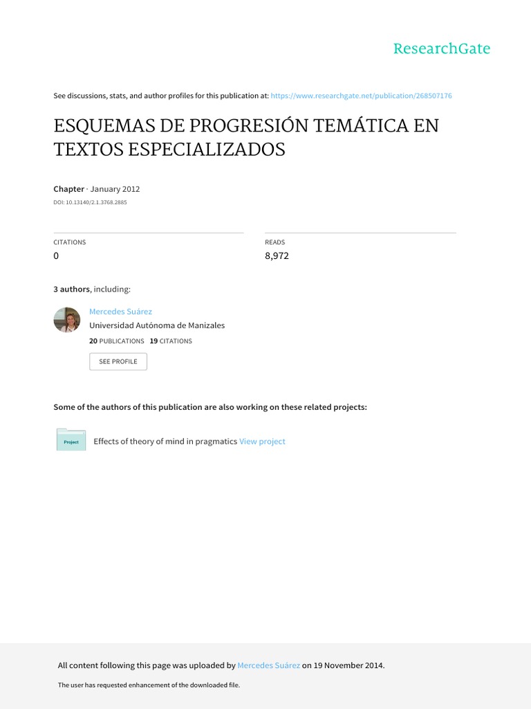 Esquemas de Progresion Tematica | PDF | Traducciones | Información