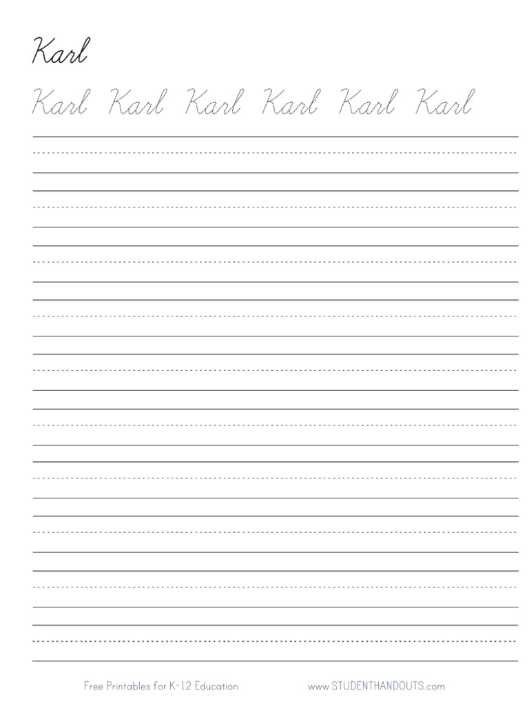 Karl Cursive | PDF