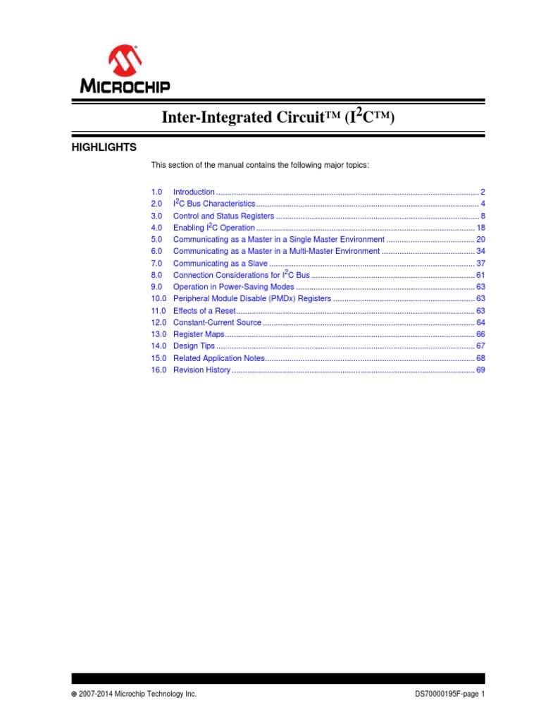 Inter-Integrated Circuit (I2C) PDF | PDF | Digital Technology ...