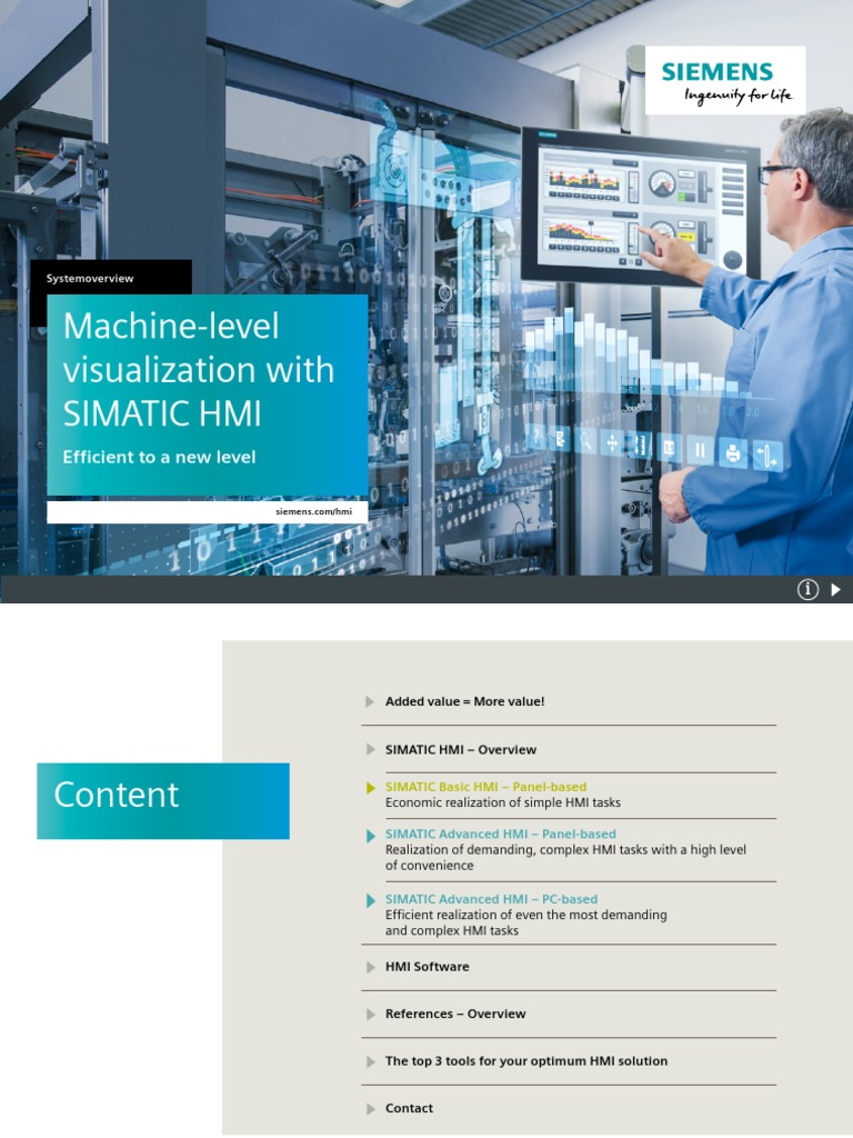 Machine Level Visualization With SIMATIC HMI | PDF | User Interface ...