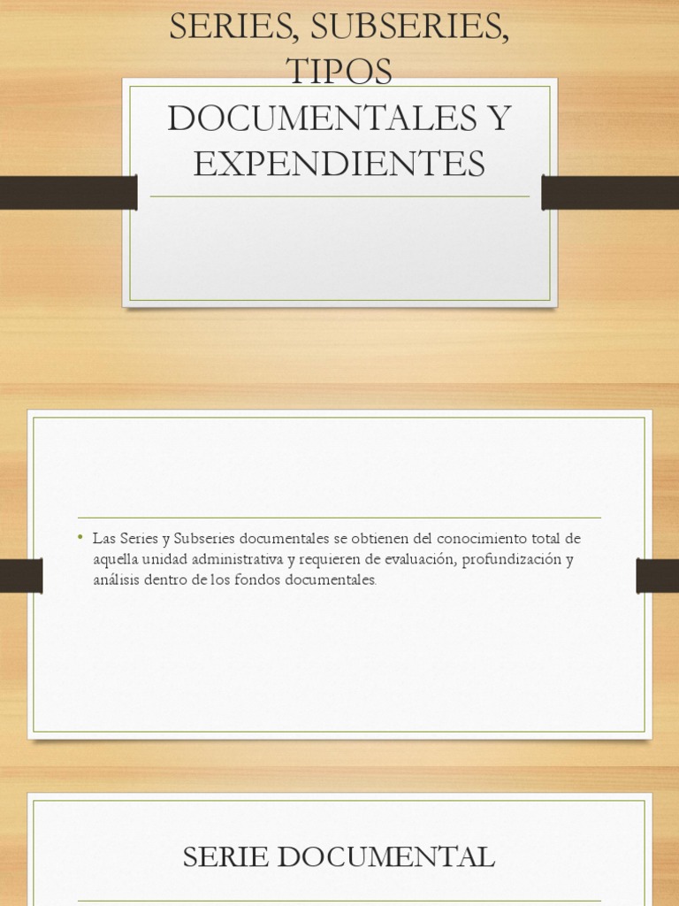 Series, Subseries, Tipos Documentales y Expendientes | PDF | Documental ...