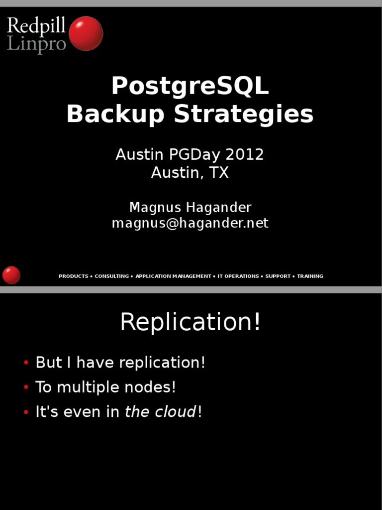Backup Strategies Pdf Postgre Sql Replication Computing 3191