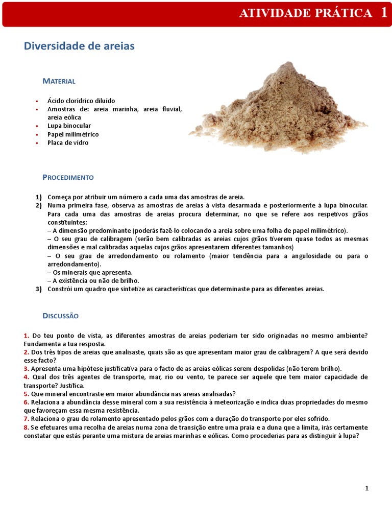 cn7 - Atividade - Pratica - 1 Areias | PDF