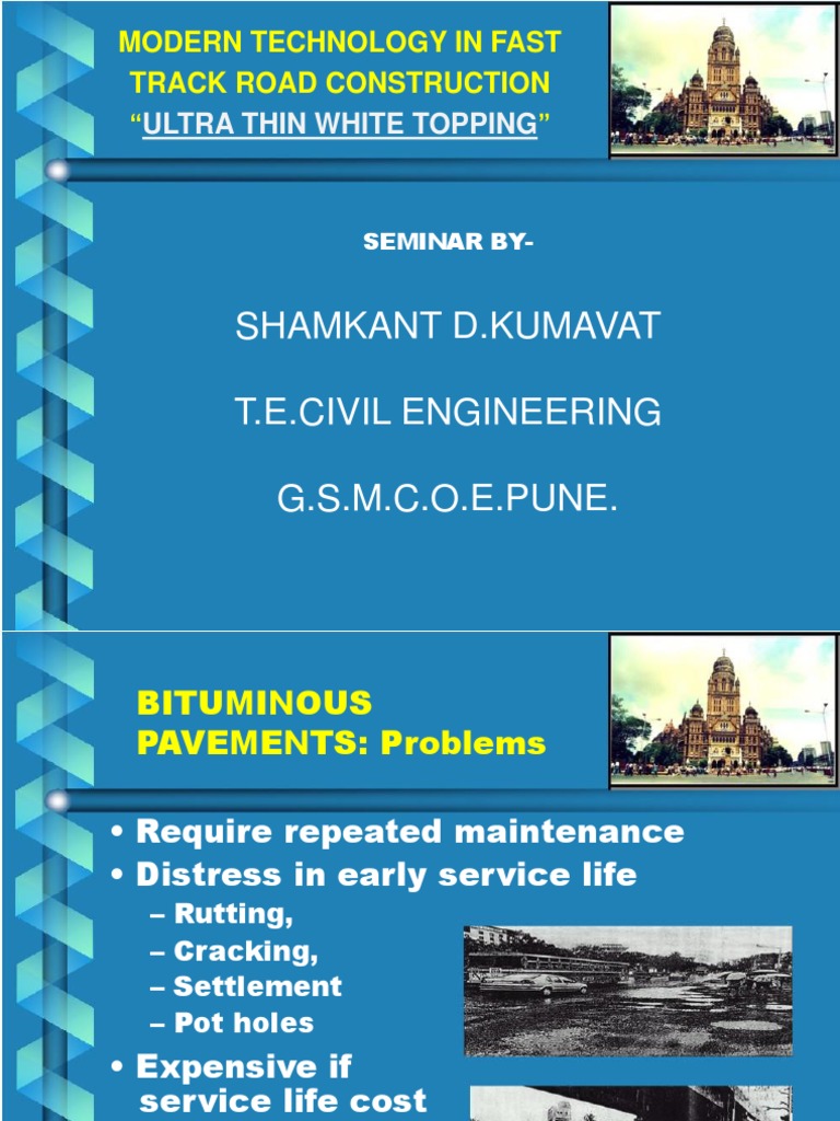 Ultra Thin Whitetopping | PDF | Road Surface | Concrete