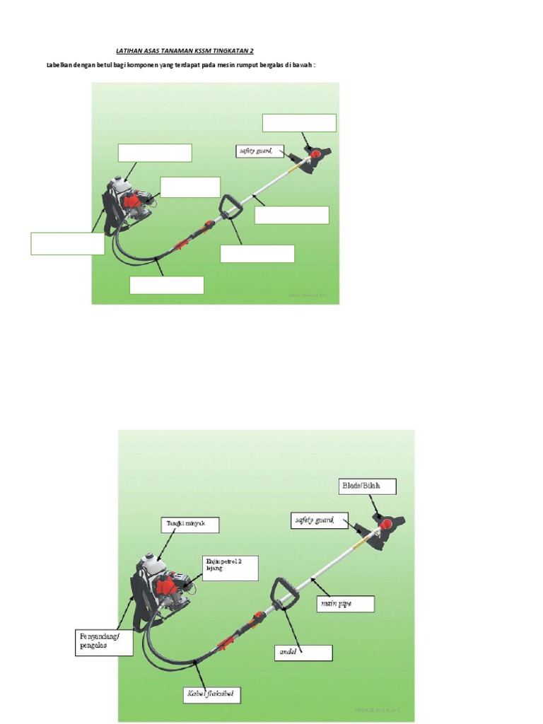 Latihan Asas Tanaman Mesin Rumput KSSM | PDF